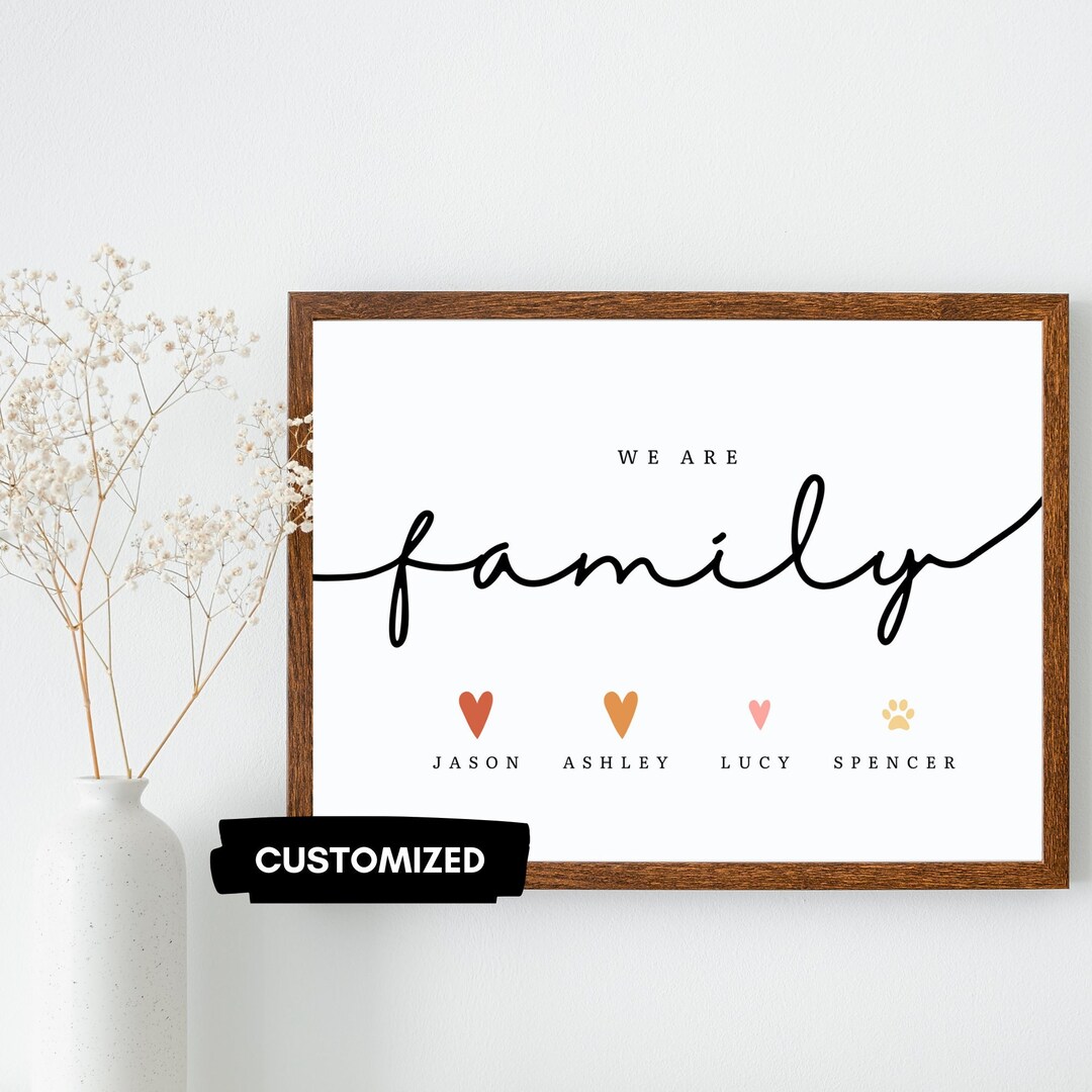 Personalized Family Name Print | Wedding Gift for Couple, Personalized ...