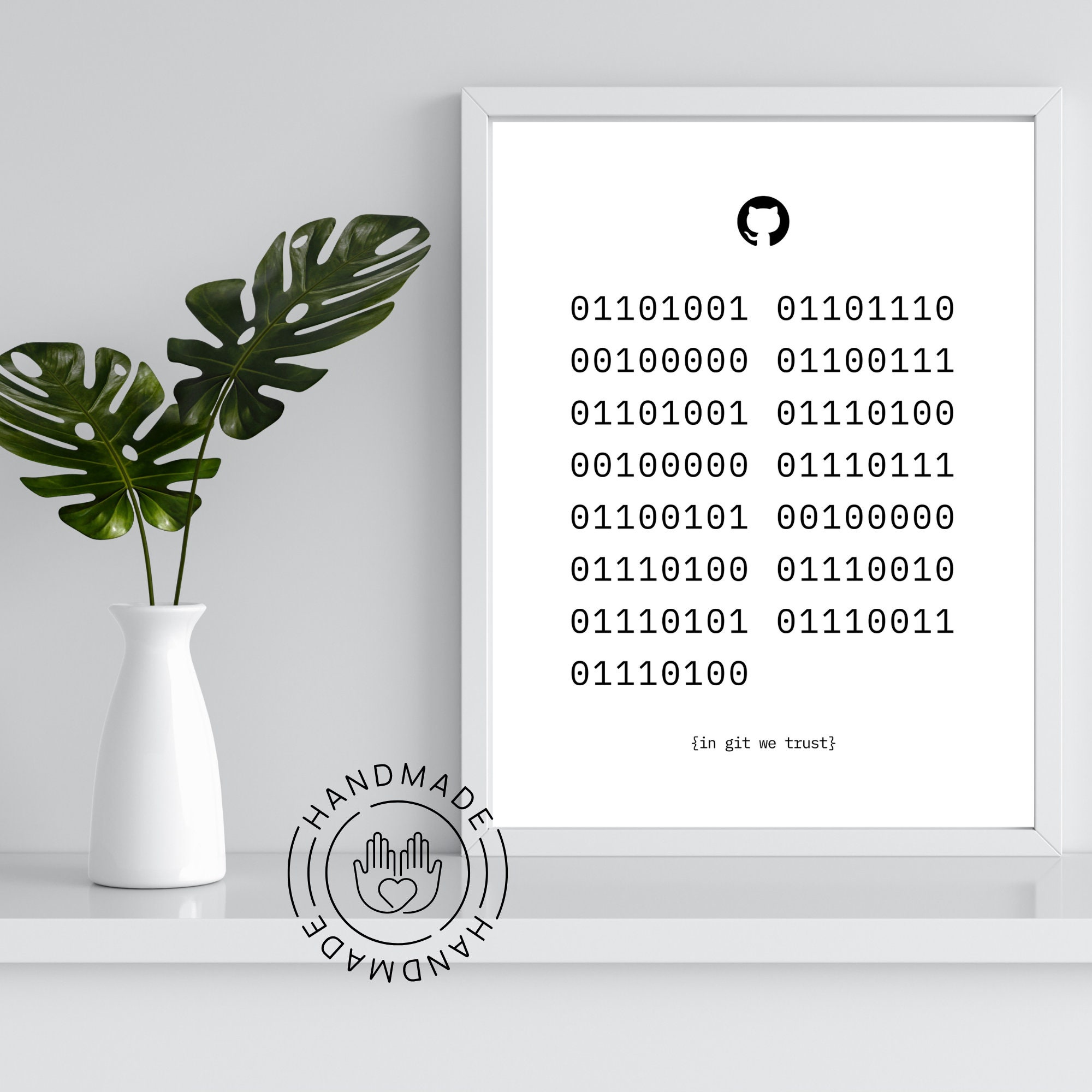 Custom Binary Code Wall Art Poster Coding Art Friends T Quote Poster Secret Message 1794