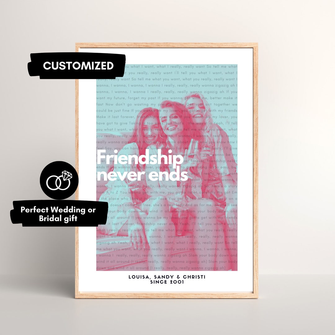 Customized Bestie Poster With Your Photo & Names | Best Friend Poster ...