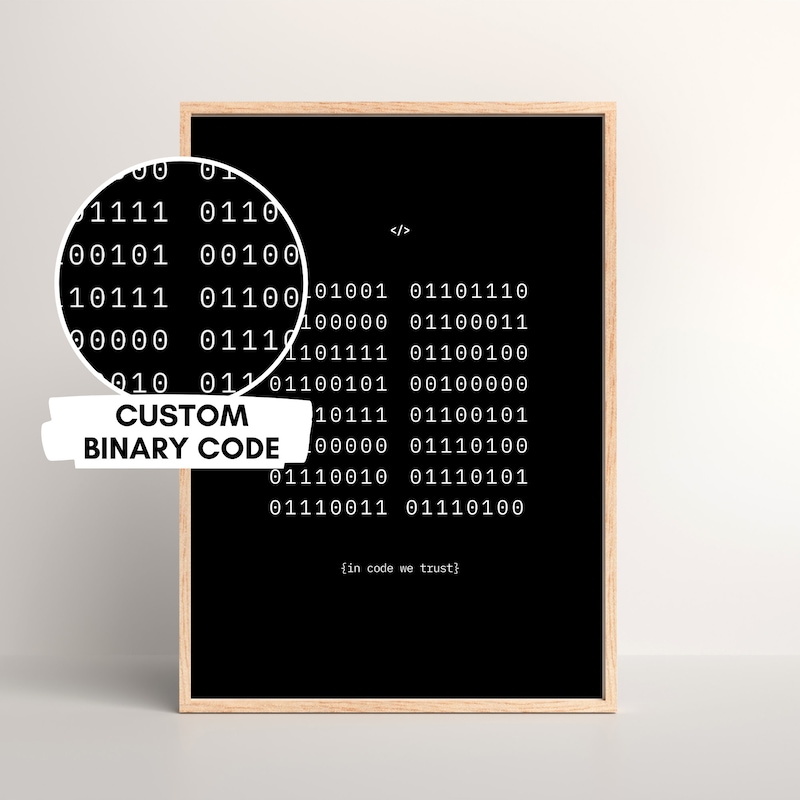 Binary Code - Etsy