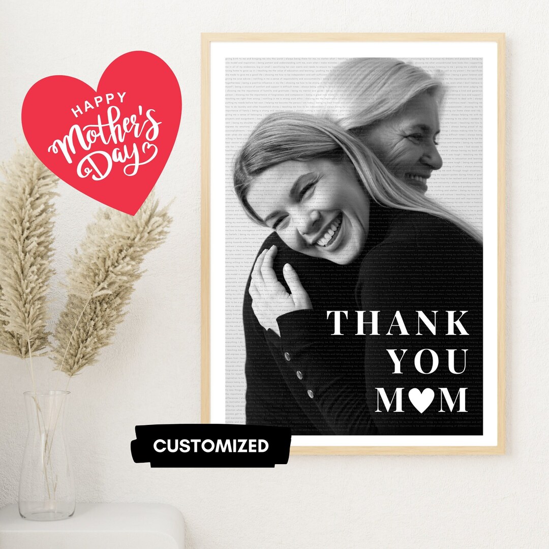 356 Reasons to Thank You Custom Best Mom Poster With Photo | Mothers ...