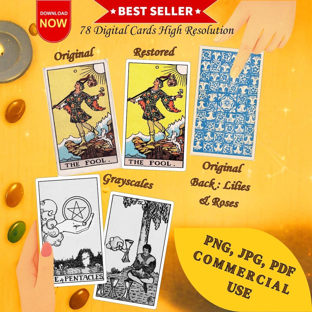 Tarot Deck Rider Waite Super Pack + Guide | Restored + Color ...