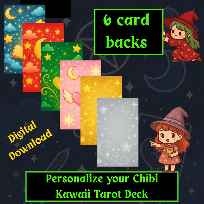 78 Chibi Kawaii Tarot Cards for Kids Child-friendly Rider Waite ...