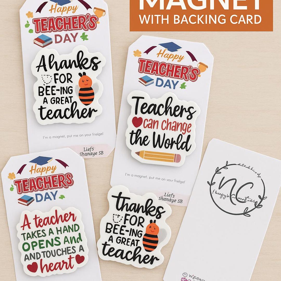 Magnet With Backing Card – Personalized Option – Birthday End of School ...