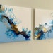 Fluid Art - a Set of Original Acrylic Dutch Pouring Blue & White 2 ...
