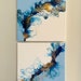 Fluid Art - a Set of Original Acrylic Dutch Pouring Blue & White 2 ...
