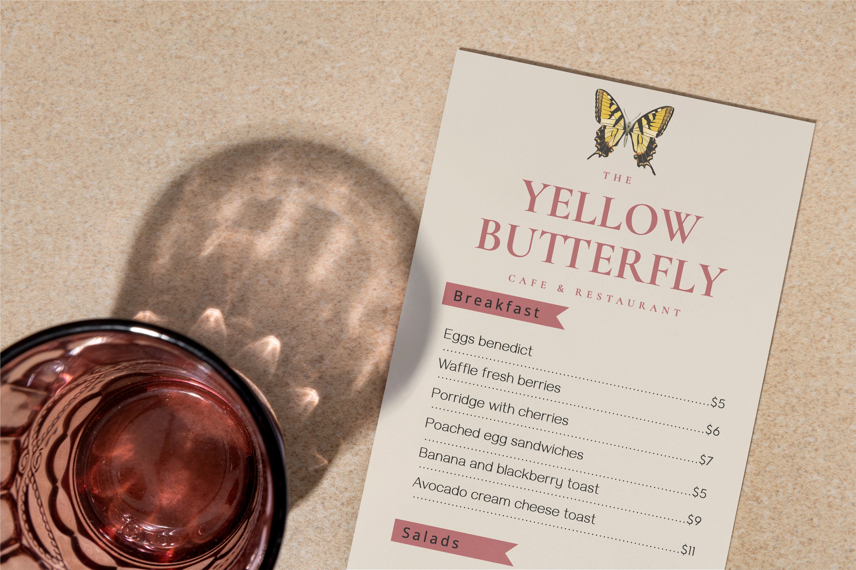 Yellow Butterfly #2 Hand Illustration Digital Art Flower Art Butterfly ...