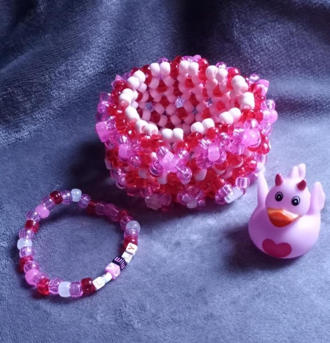 Pink and White 2.5 Xbase 3D Kandi Cuff - Etsy