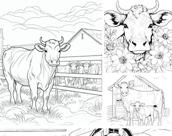 dairy farm coloring pages