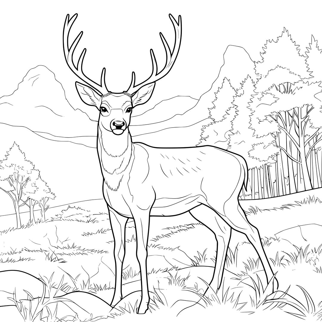 20 Wildlife Coloring Pages - Etsy