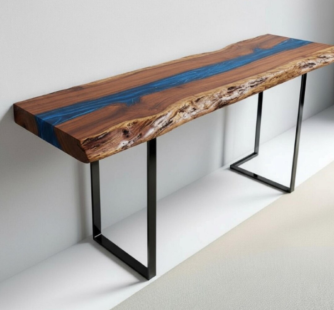 Custom Wood Epoxy Resin Console Table for Luxury Home Décor & Handmade ...