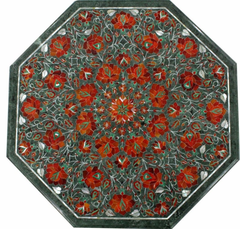 Green Marble Coffee Table Top Corner Table Top Bedside Table Top ...