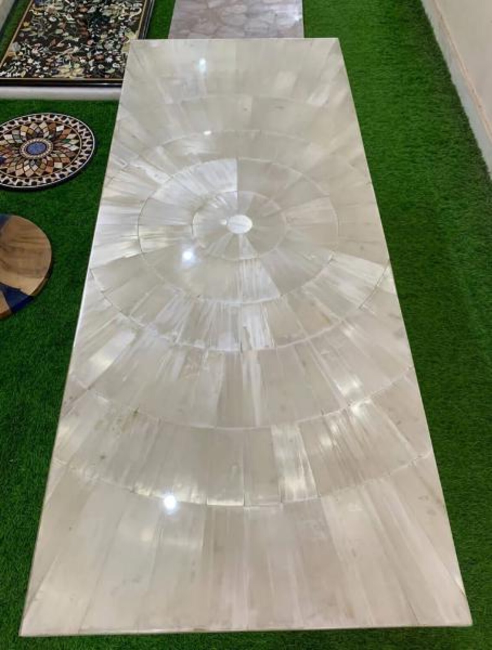 Selenite Wall Panel, Luxury Selenite Furniture, Selenite Kitchen ...