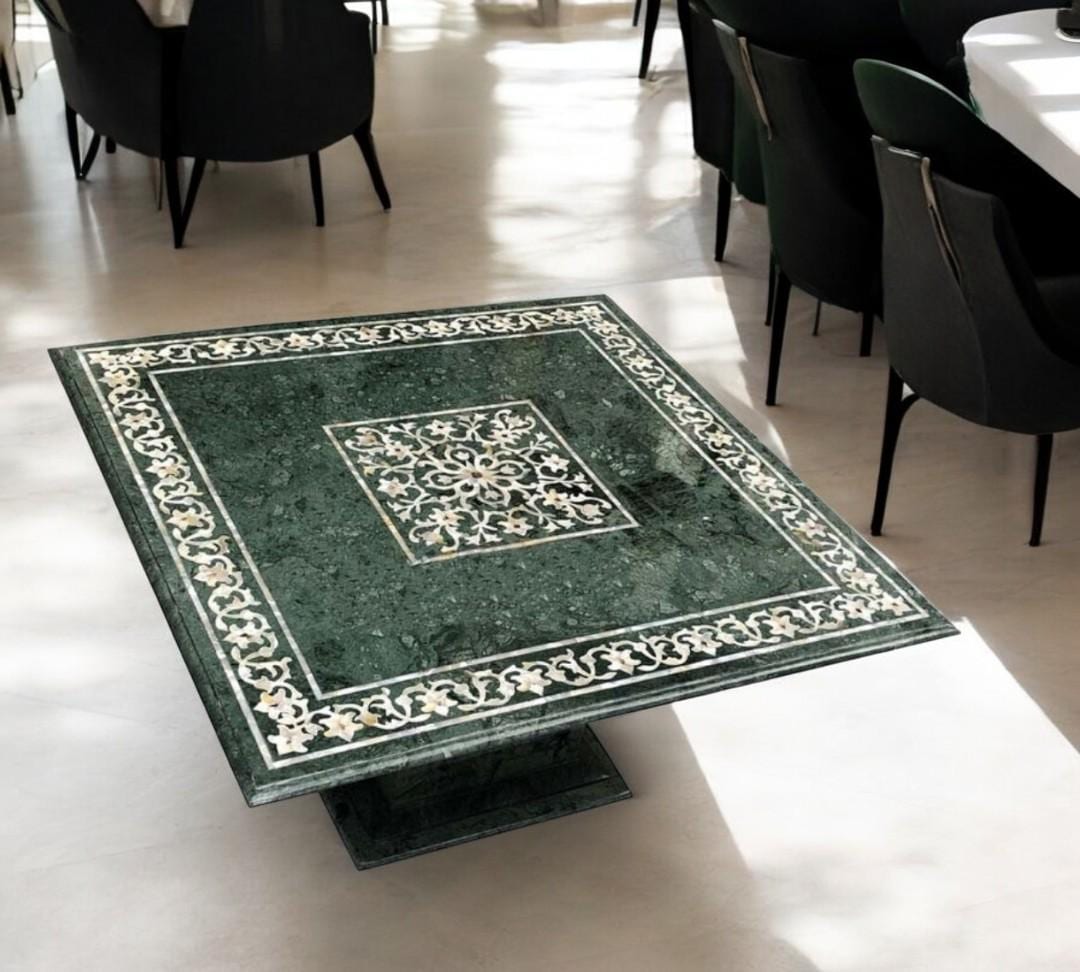 Mother of Pearl Marble Table Top | Green Living Room Table Home Decor ...