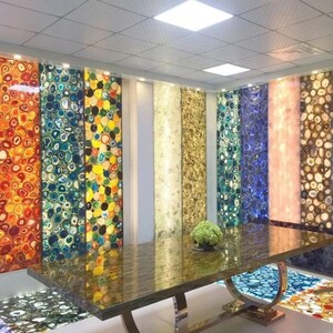 Selenite Wall Panel, Luxury Selenite Furniture, Selenite Kitchen ...