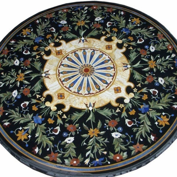 Round Inlay Coffee Table - Etsy