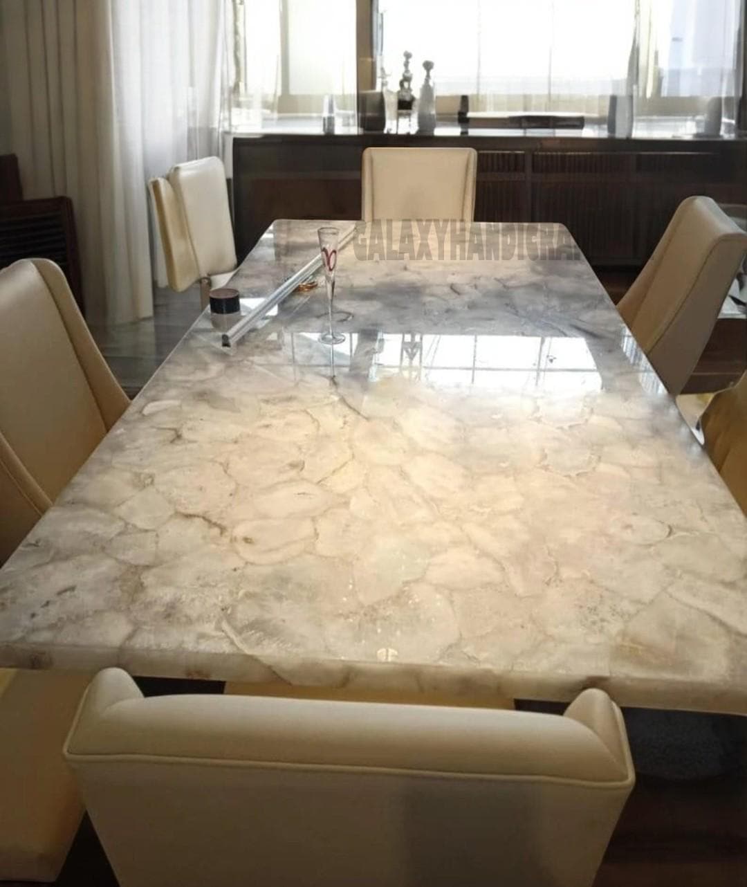 Agate Table Top | White Agate Dining Table | White Agate Center Table ...