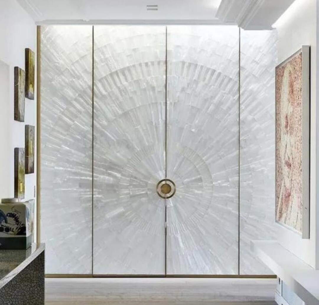 Selenite Wall Panel, Luxury Selenite Furniture, Selenite Kitchen ...