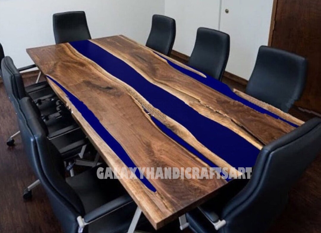 Office Luxury Epoxy Table Office Table Top Epoxy Table Blue Epoxy Table ...