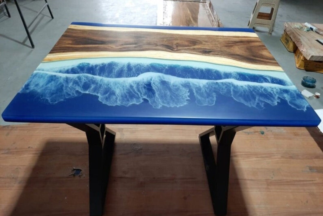 Ocean Wave Table Epoxy Ocean Design Table Epoxy Resin Table - Etsy