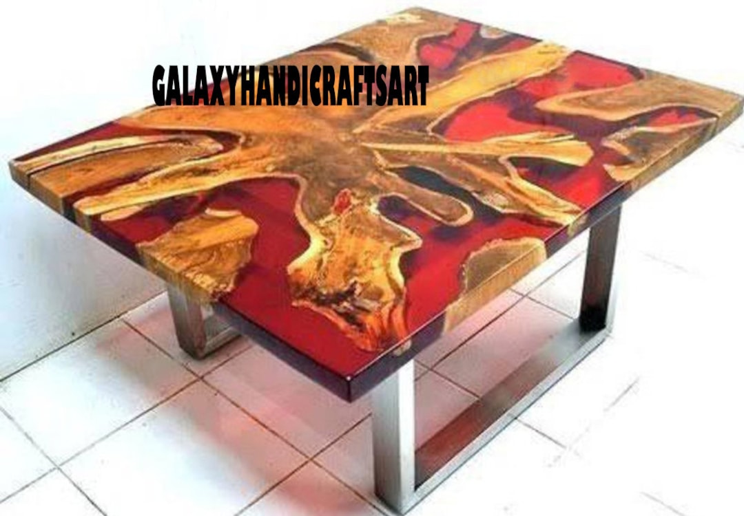 Live Edge Red Epoxy Table Top Home Furniture Epoxy Table Top - Etsy