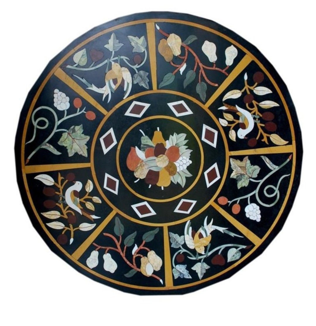 Black Marble Luxury Dining Table Top | Special Design Table Top ...