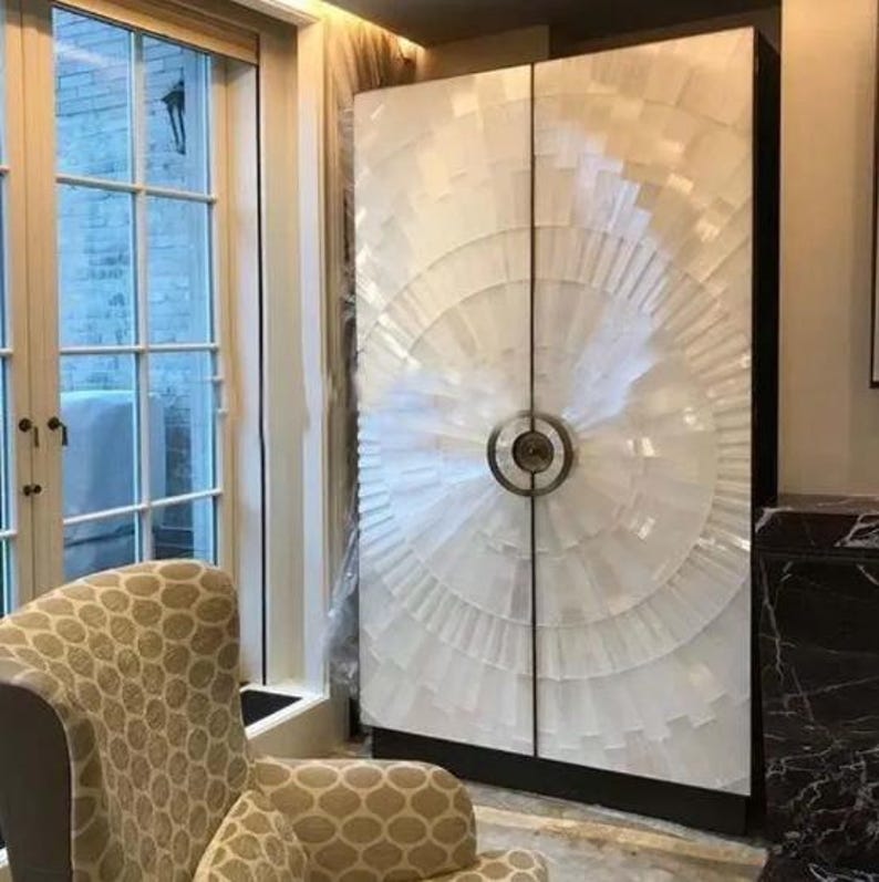 Selenite Wall Panel, Luxury Selenite Furniture, Selenite Kitchen ...