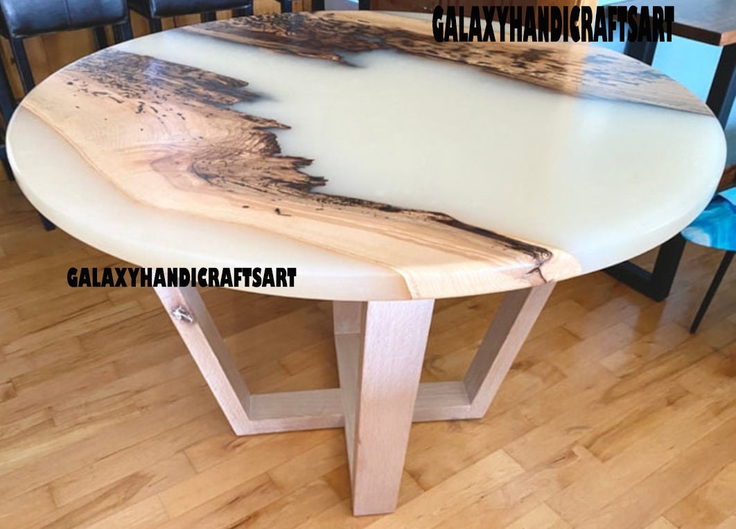 Epoxy White Table Epoxy Table Top White Resin Table Epoxy Resin Coffee ...