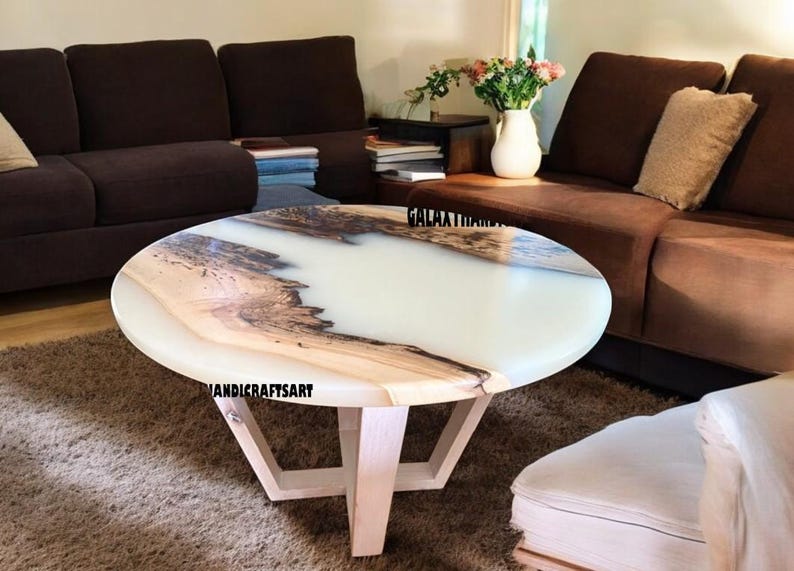 Epoxy White Table | Epoxy Table Top | White Resin Table | Epoxy Resin ...