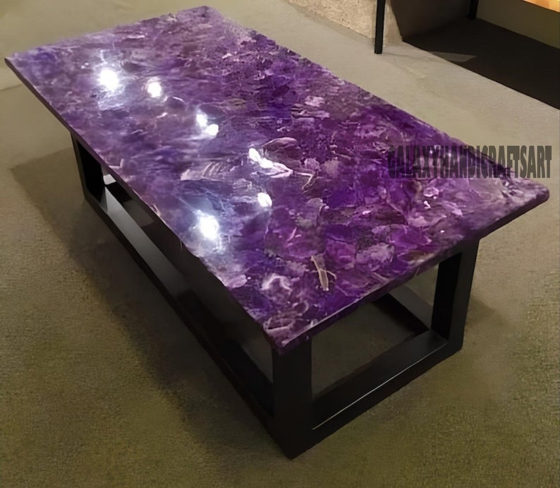 Living Room Table Center Table Top Amethyst Counter Top Amethyst ...