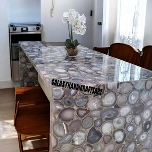 Handmade Grey Agate Kitchen Countertop Slab: Modern Decor - Etsy