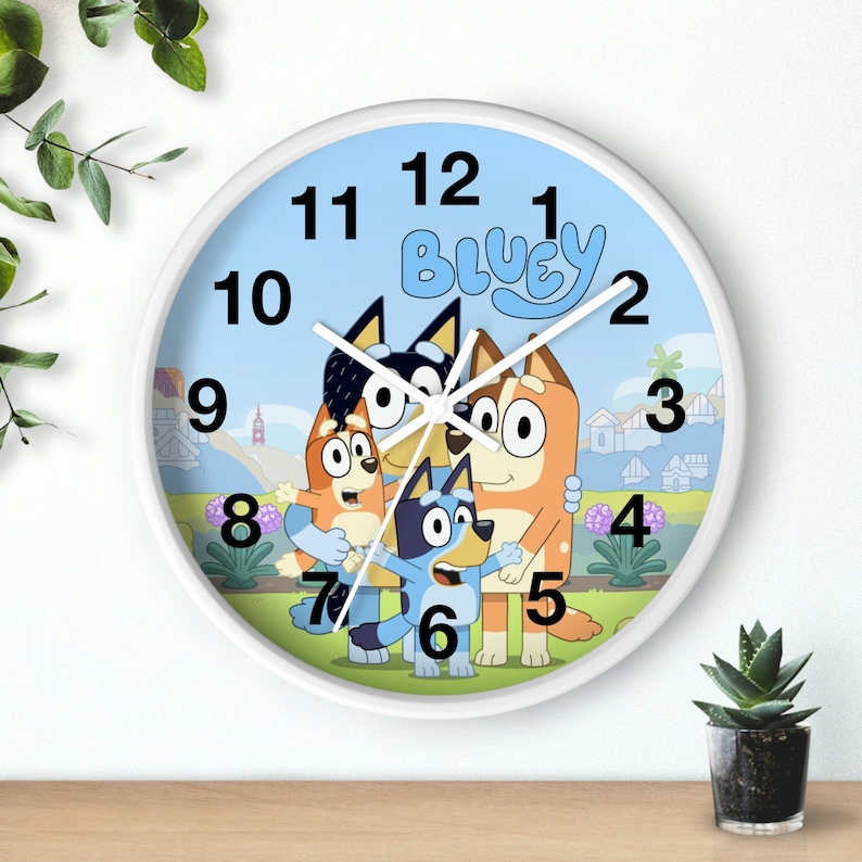 Bluey Clock Family Children's Bedroom Bluey Home Decor - Etsy.de