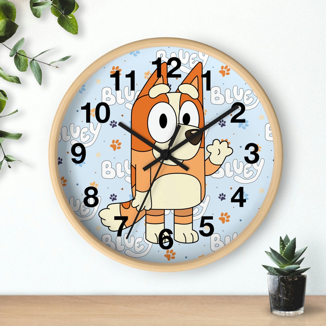 Bluey Clock Bingo Children's Bedroom Bluey Home Decor - Etsy