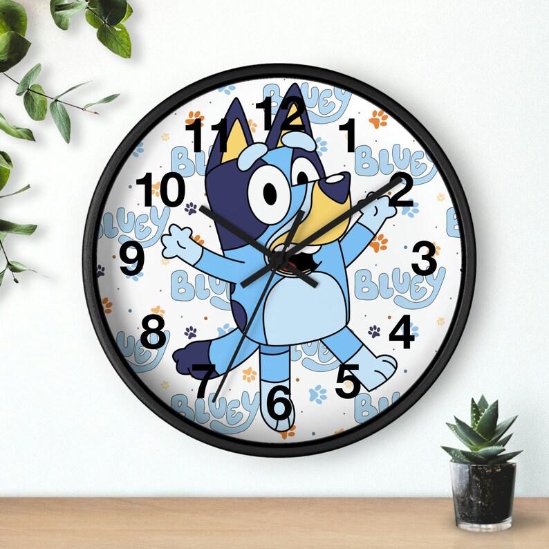 Bluey Clock Children's Bedroom Bluey Home Decor - Etsy