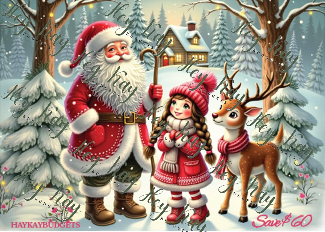 Pink Christmas Santa Savings Challenge A5 - DIY Scratch off Printable ...