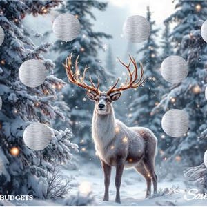 Winter Reindeer Savings Challenge A5 - DIY Scratch off Printable PDF - Etsy
