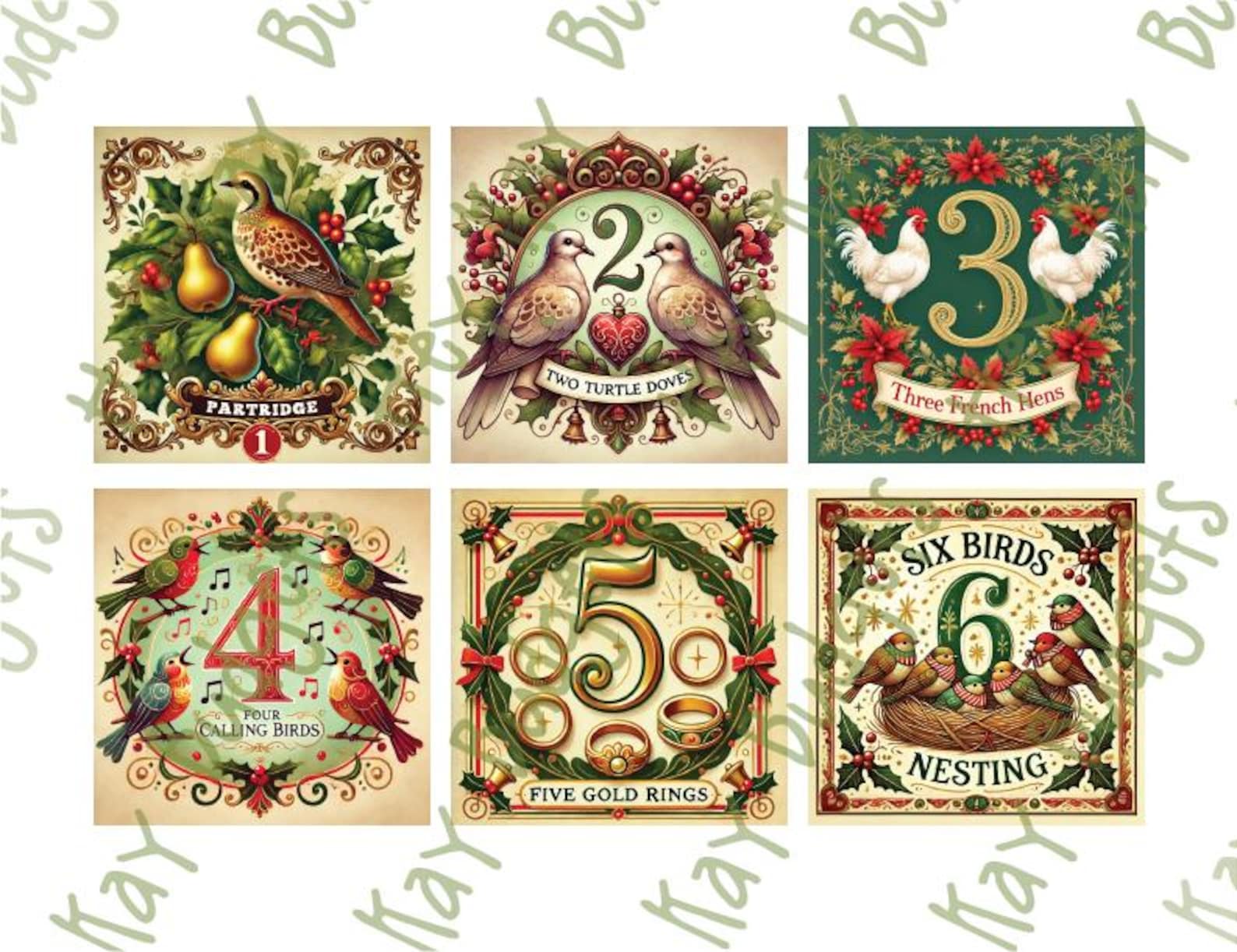 12 Days of Christmas Vintage Tiny Savings Challenges - DIY Scratch off ...