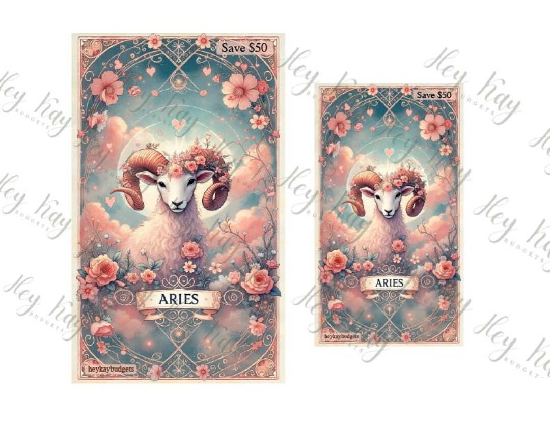Aries Tarot Savings Challenge A5 A6 - DIY Scratch off Printable PDF - Etsy