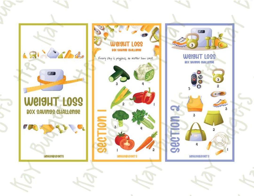 Weight Loss Box Savings Challenge + FREEBIE - DIY Scratch off Printable ...