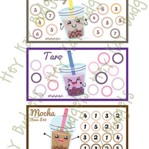 Boba Besteas Boba Milk Tea Savings Challenges - Printable PDF - Etsy