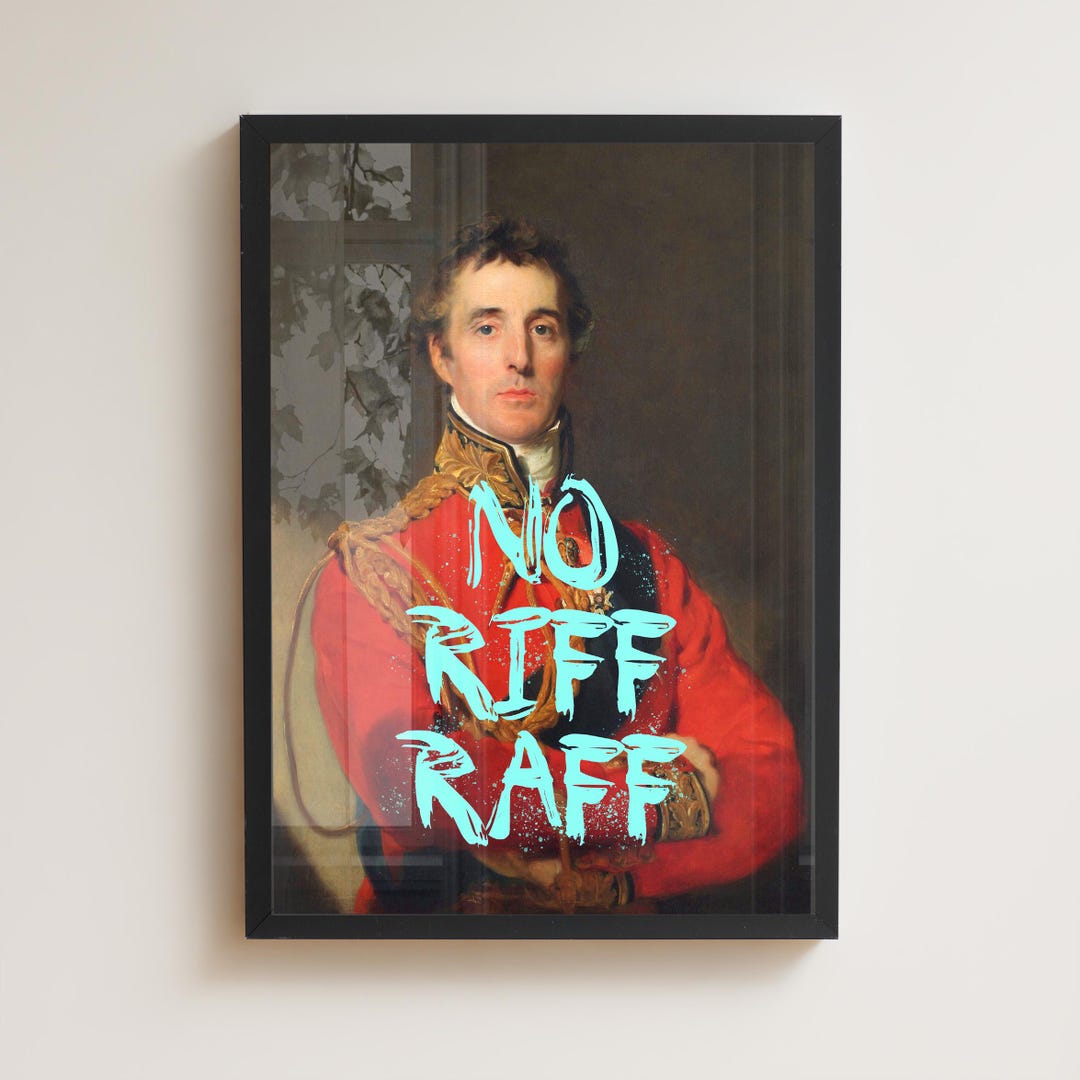 No Riff Raff Print, Funny Classical Art Poster, Vintage Portrait Wall ...
