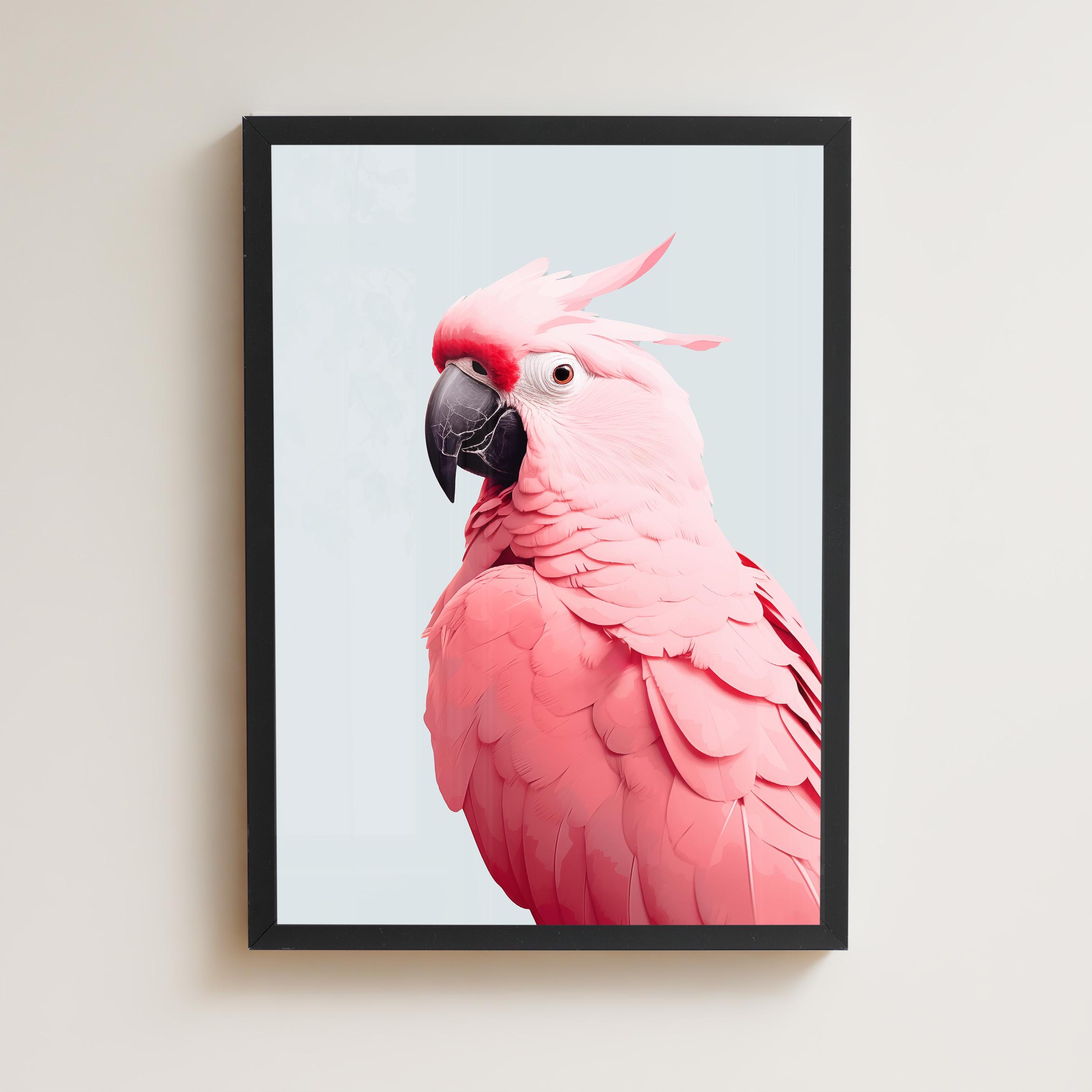 Pink Cockatoo Print, Ideal New Home Gift, Hallway, Office, Entryway ...
