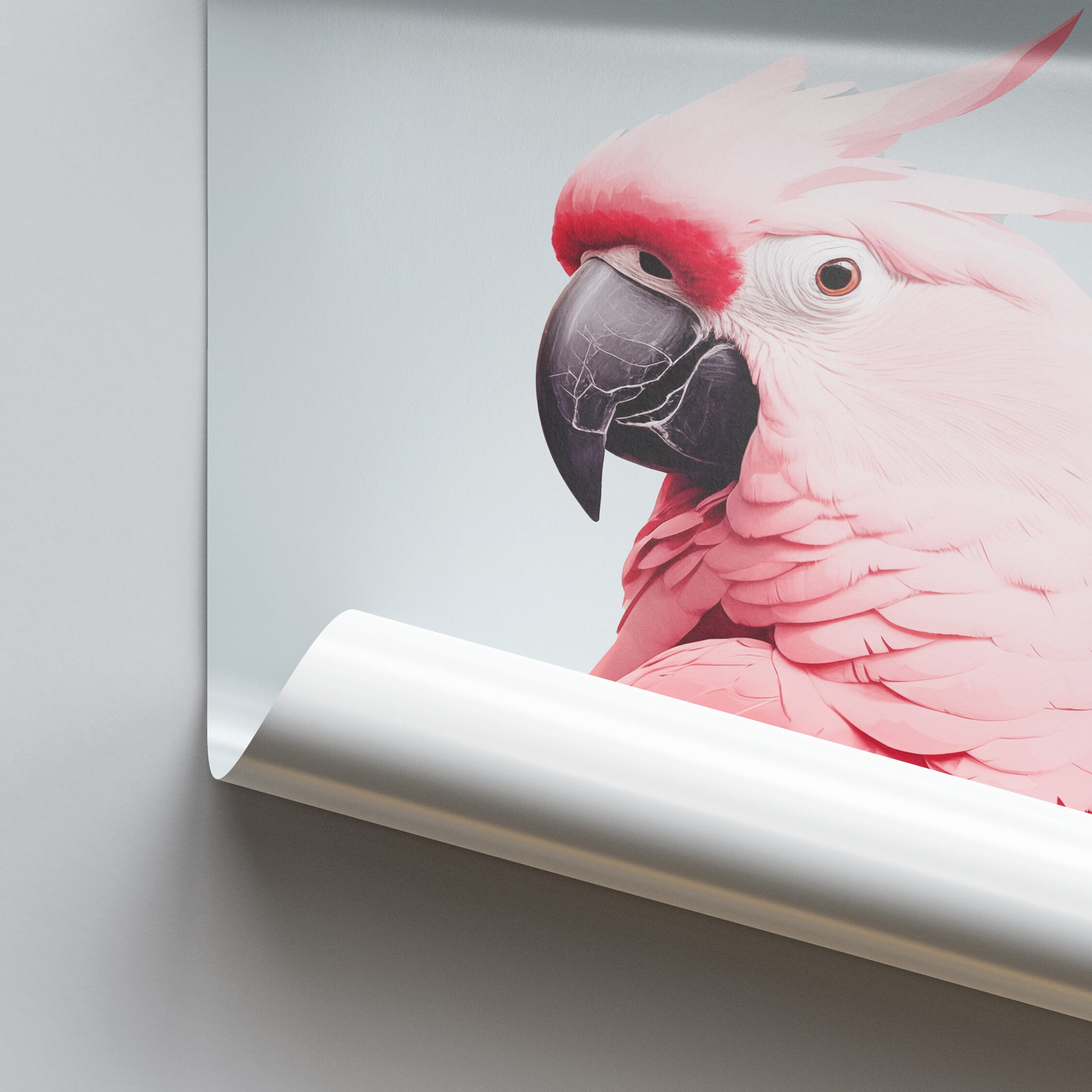 Pink Cockatoo Print, Ideal New Home Gift, Hallway, Office, Entryway ...