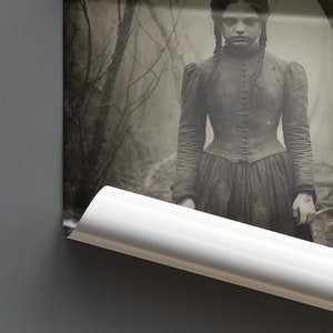 Girl in Haunted Forest Print, Gothic, Horror Photo, Creepy Victorian ...