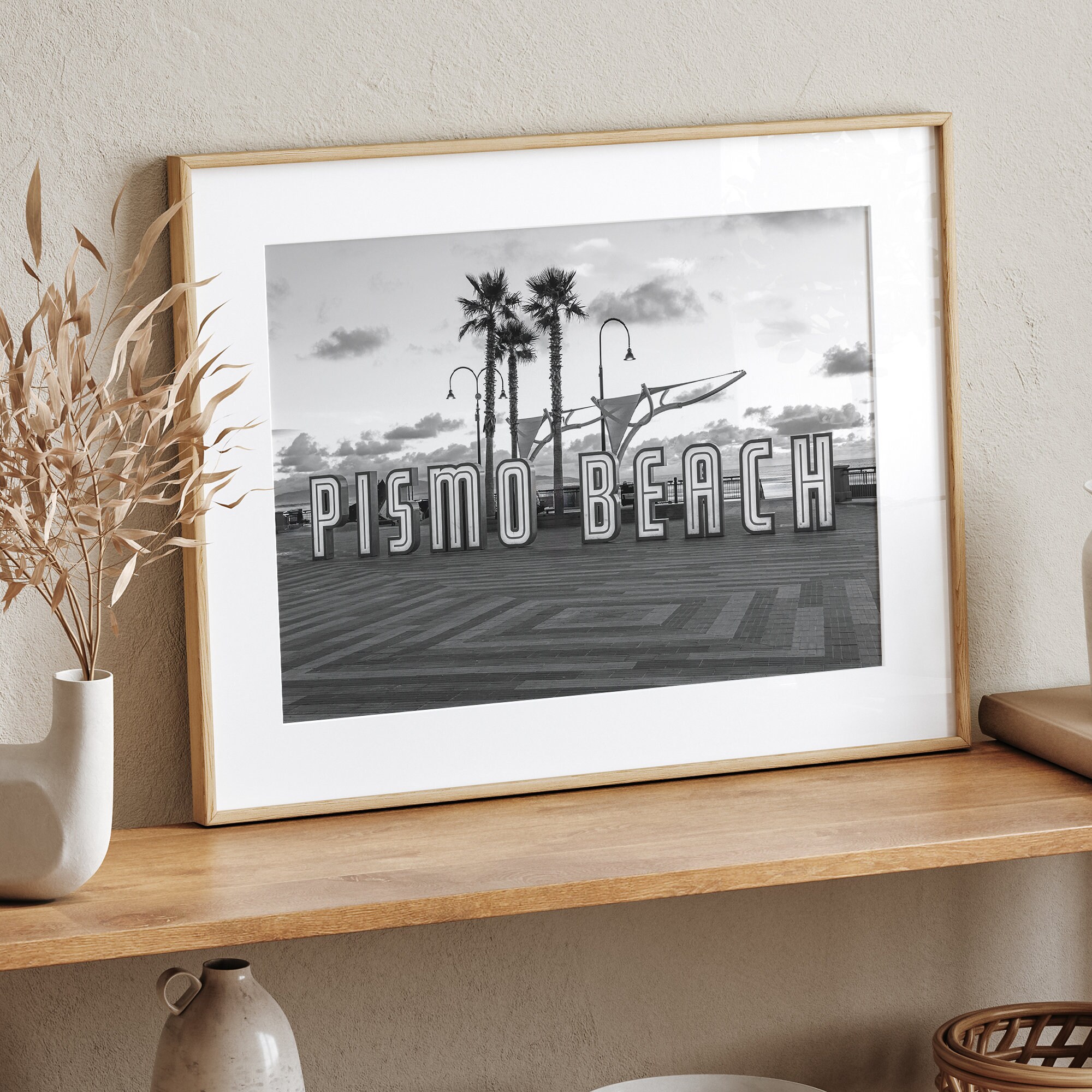 Fine Art Pismo Beach Print Black and White Beach Modern Photography ...