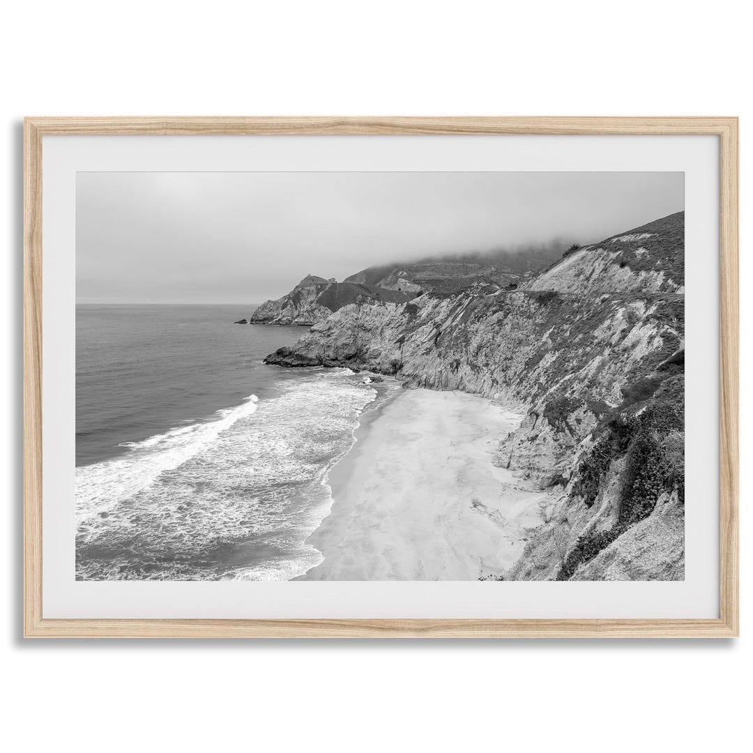 California Beach Fine Art Photography Print - Black and White Western ...
