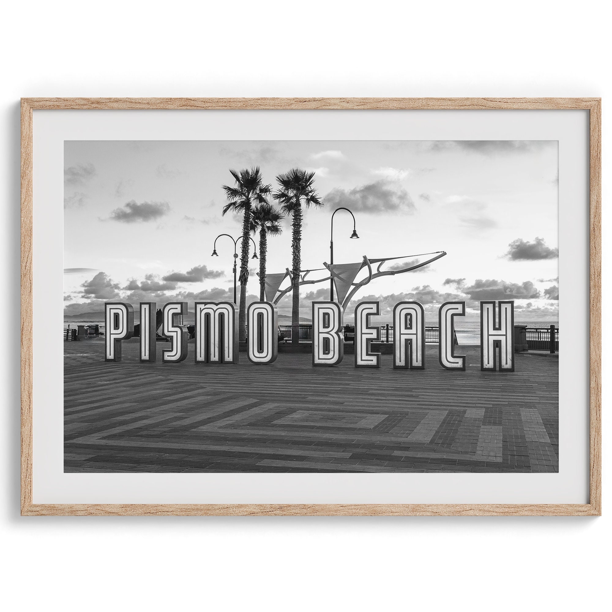 Fine Art Pismo Beach Print Black and White Beach Modern Photography ...