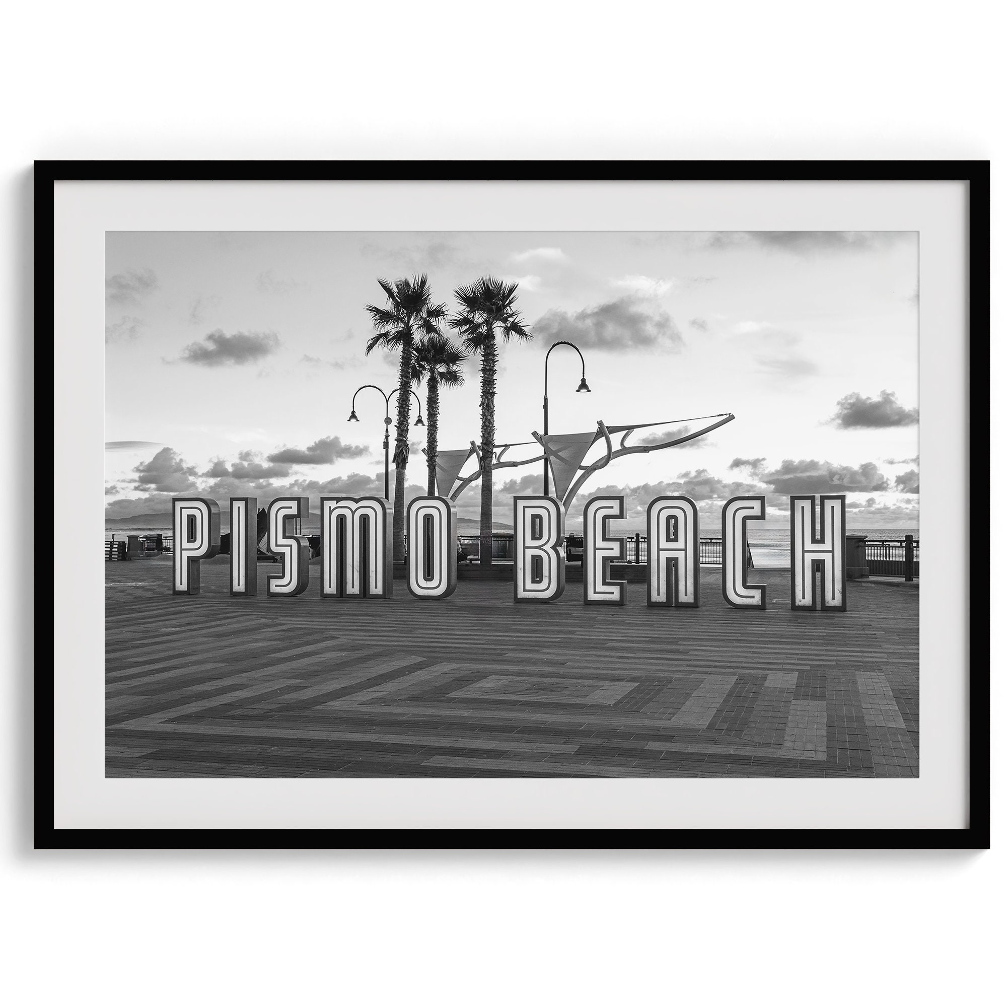 Fine Art Pismo Beach Print Black and White Beach Modern Photography ...