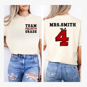 Custom Fourth Grade Teacher T-shirt: Personalized Elementary Teacher ...