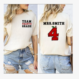 Custom Fourth Grade Teacher T-shirt: Personalized Elementary Teacher ...